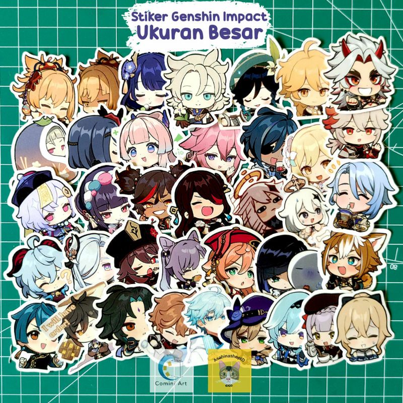 Jual Stiker Vinily Glossy Ukuran Besar karakter monstand, liyue ...