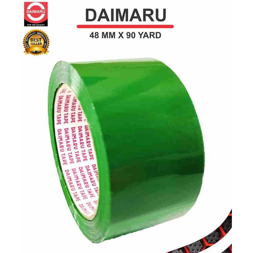 Jual Daimaru Lakban Warna HIJAU OPP Plastik 48mm 90yard Isolasi Warna Hijau Green | Shopee Indonesia