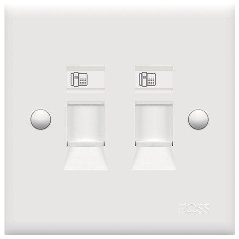 Jual PERTUKANGAN PERLENGKAPAN LISTRIK DOUBLE OUTLET TELEPON BOSS B32TO ...