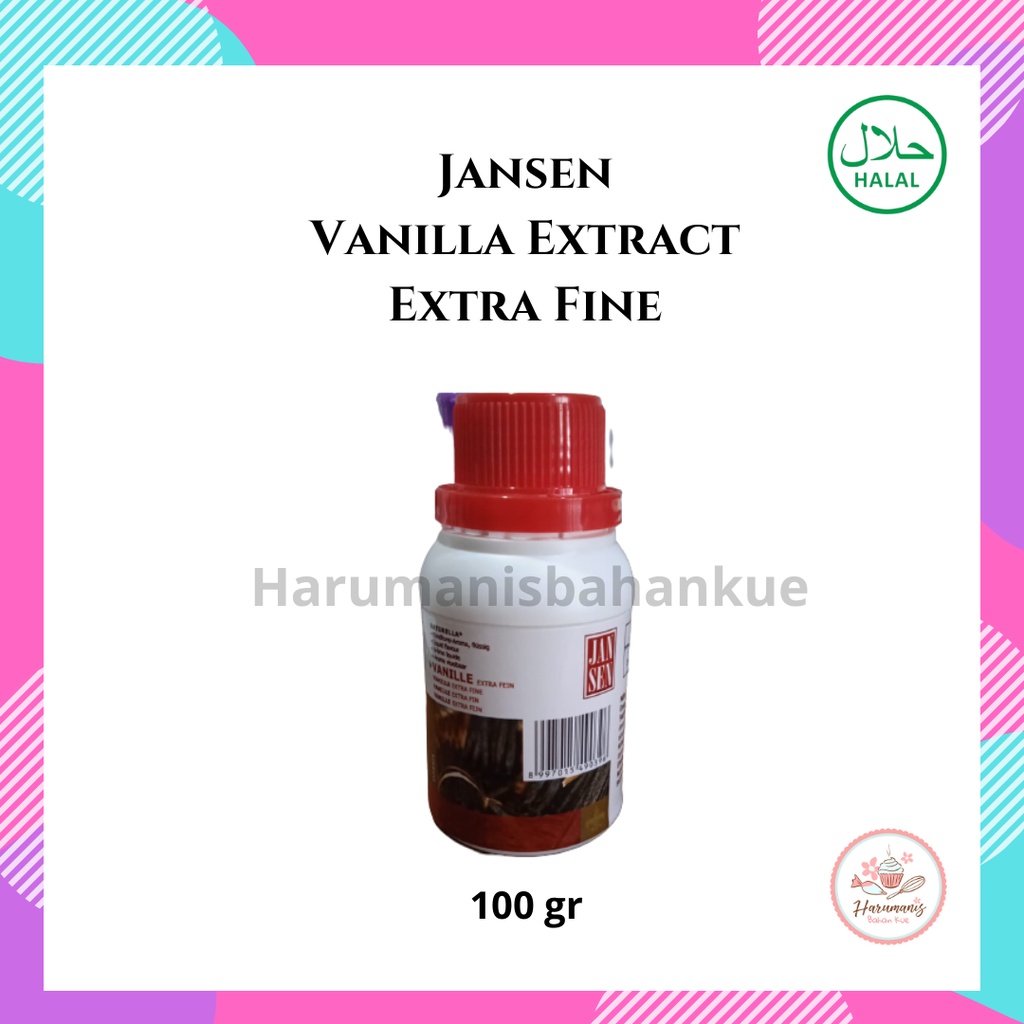 Jual Jansen Vanilla Extract Halal Extra Fine / Vanila Pasta 100gr ...