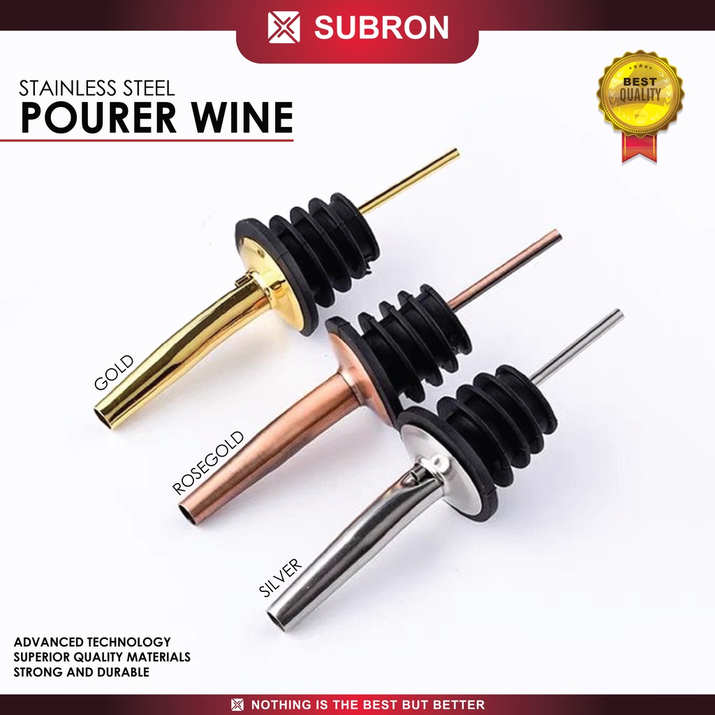 Jual SUBRON Liquor Spirit Bottle Pourer Penutup Botol Stainless Steel ...