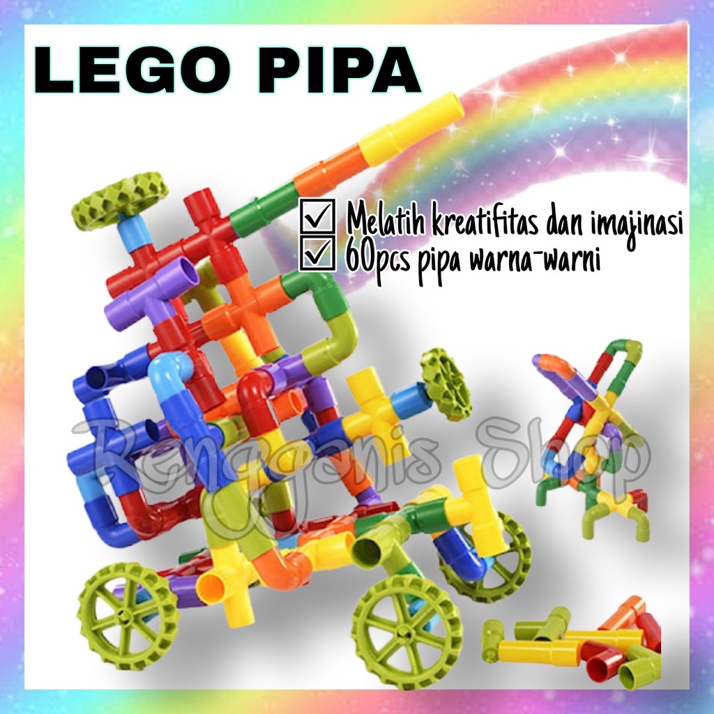 Jual Mainan Lego Block Pipa Edukasi Anak | Shopee Indonesia