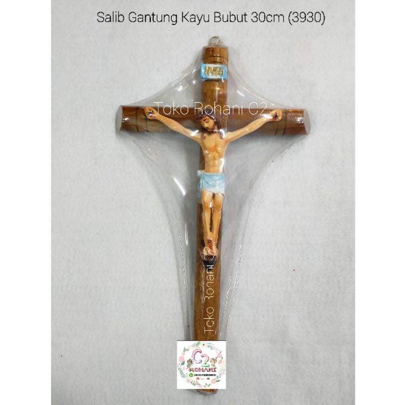 Jual Salib Gantung Kayu Bubut 30cm (3930) - Salib Gantung - Salib ...