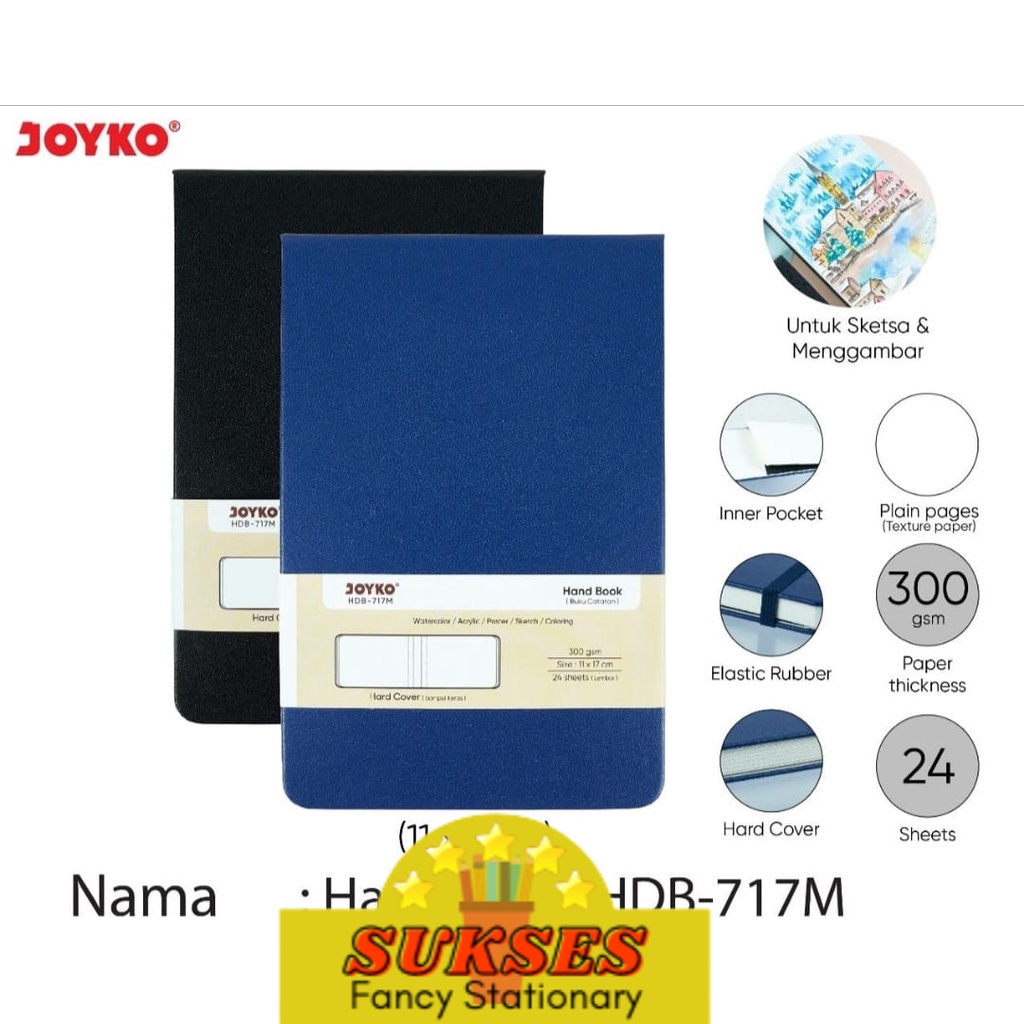 Jual Buku Catatan Sketsa Hand Book Joyko Hdb 717M 300 Gsm | Shopee ...