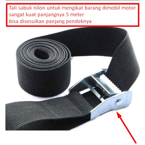Jual Tali sabuk nilon serbaguna untuk mengikat barang dimobil motor ...