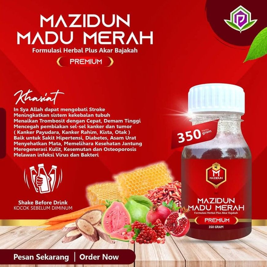Jual MAZIDUN MADU MERAH /Formula Herbal Plus Extract Angkak+Wortel ...