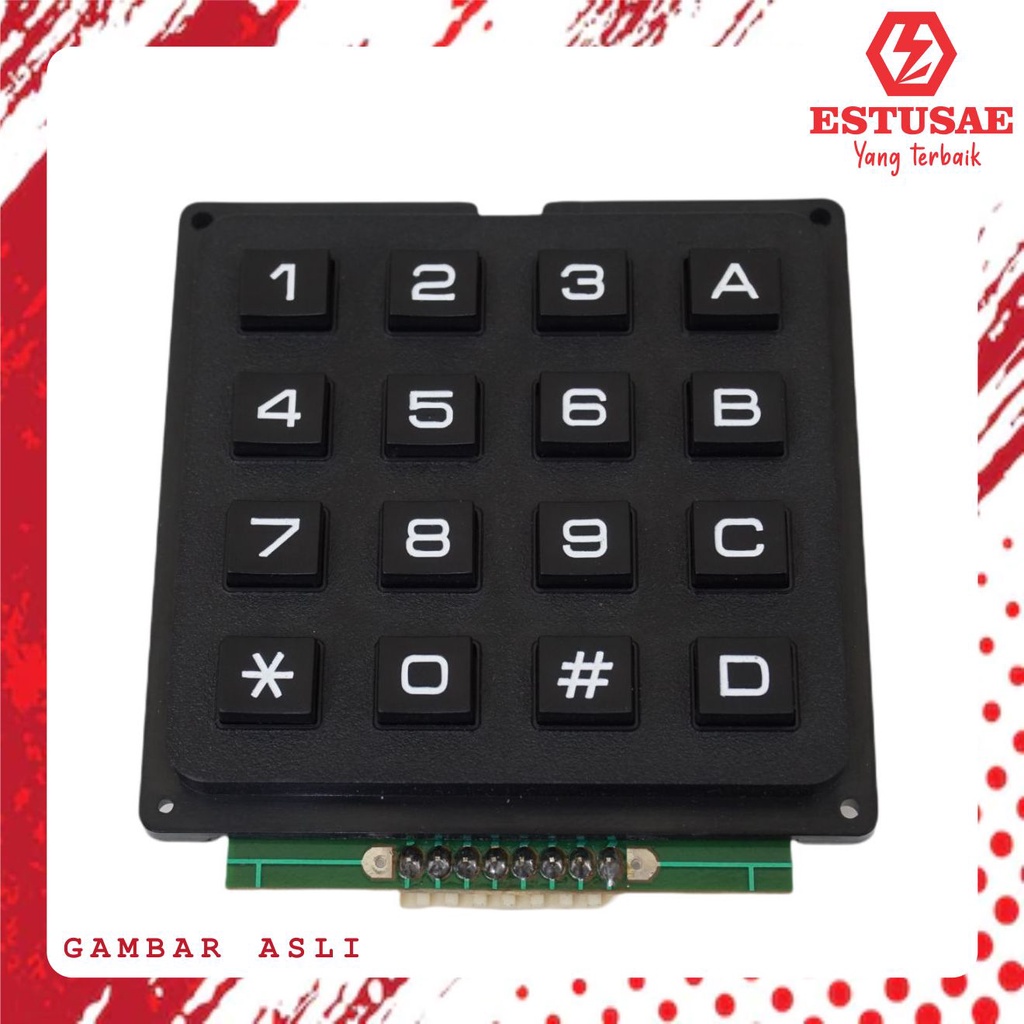 Jual TOMBOL KEYPAD PERTAMINI POM MINI TIMBUL/MATRIX 4X4 + SOKET ...