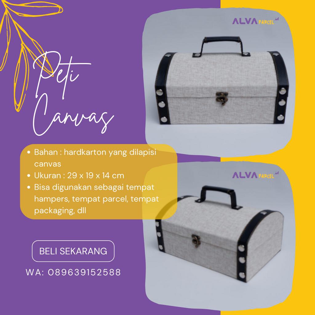 Jual Best Seller - Box Hampers tempat parcel model Peti bahan Kanvas ...