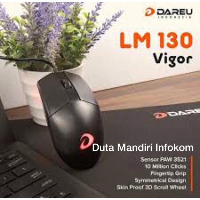Jual Dareu LM-130 Vigor - RGB Lighting Gaming Mouse 1000Dpi | Shopee ...