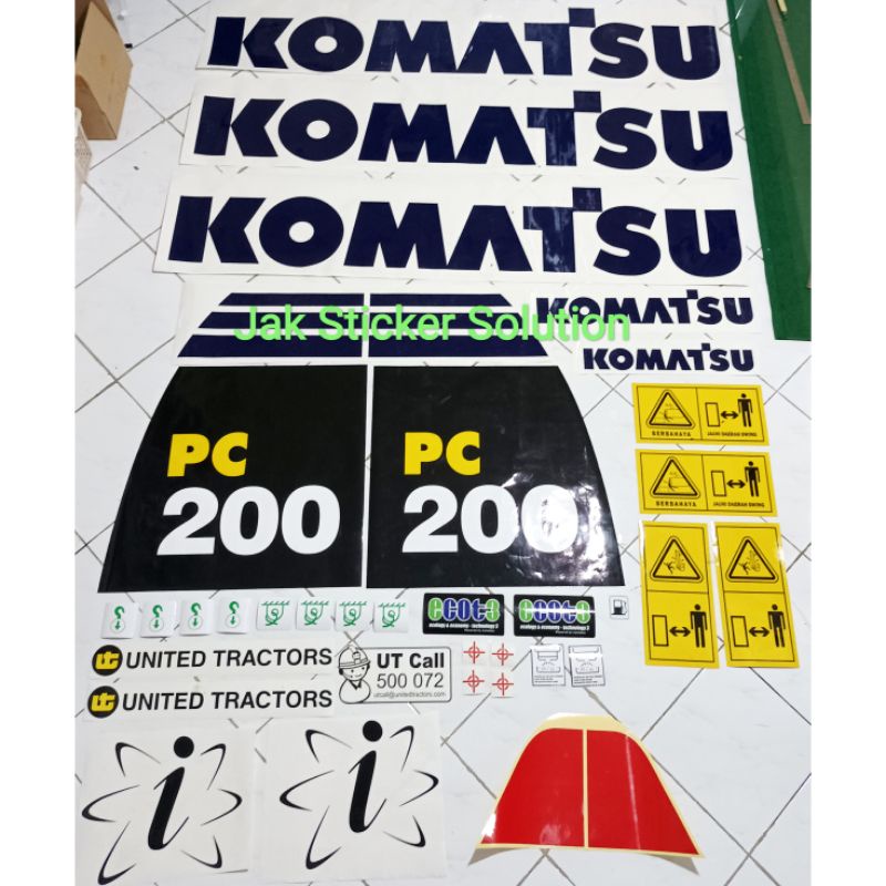 Jual Stiker Excavator Komatsu PC200-8M0 Sticker Alat Berat | Shopee ...