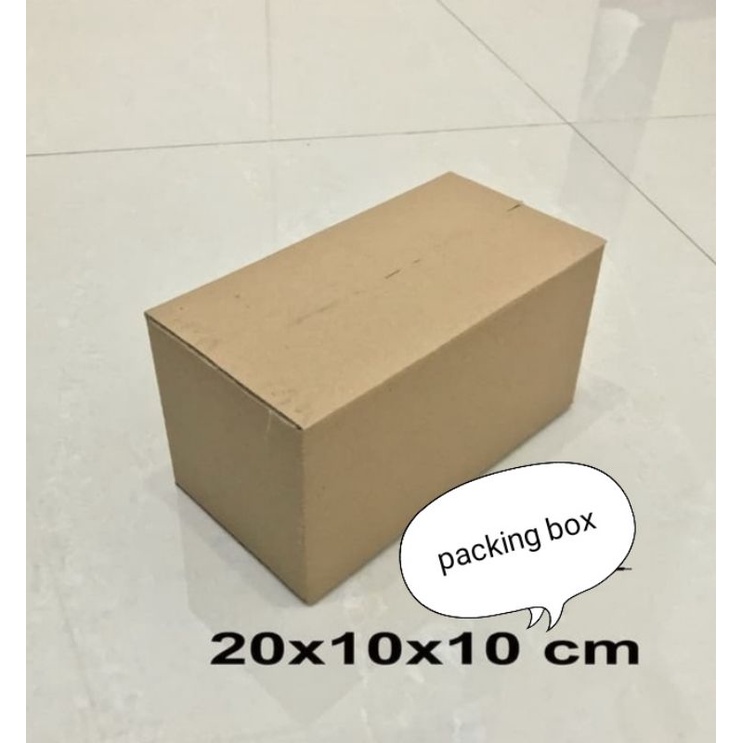 Jual karton/dus UK.20x10x10cm.single wall luar polos dalem ada tulisan ...