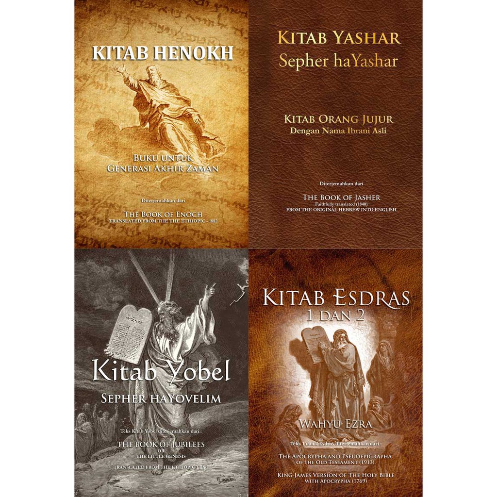 Jual 4 Kitab Ibrani Kuno Pendukung Alkitab: Henokh, Yashar, Yobel ...
