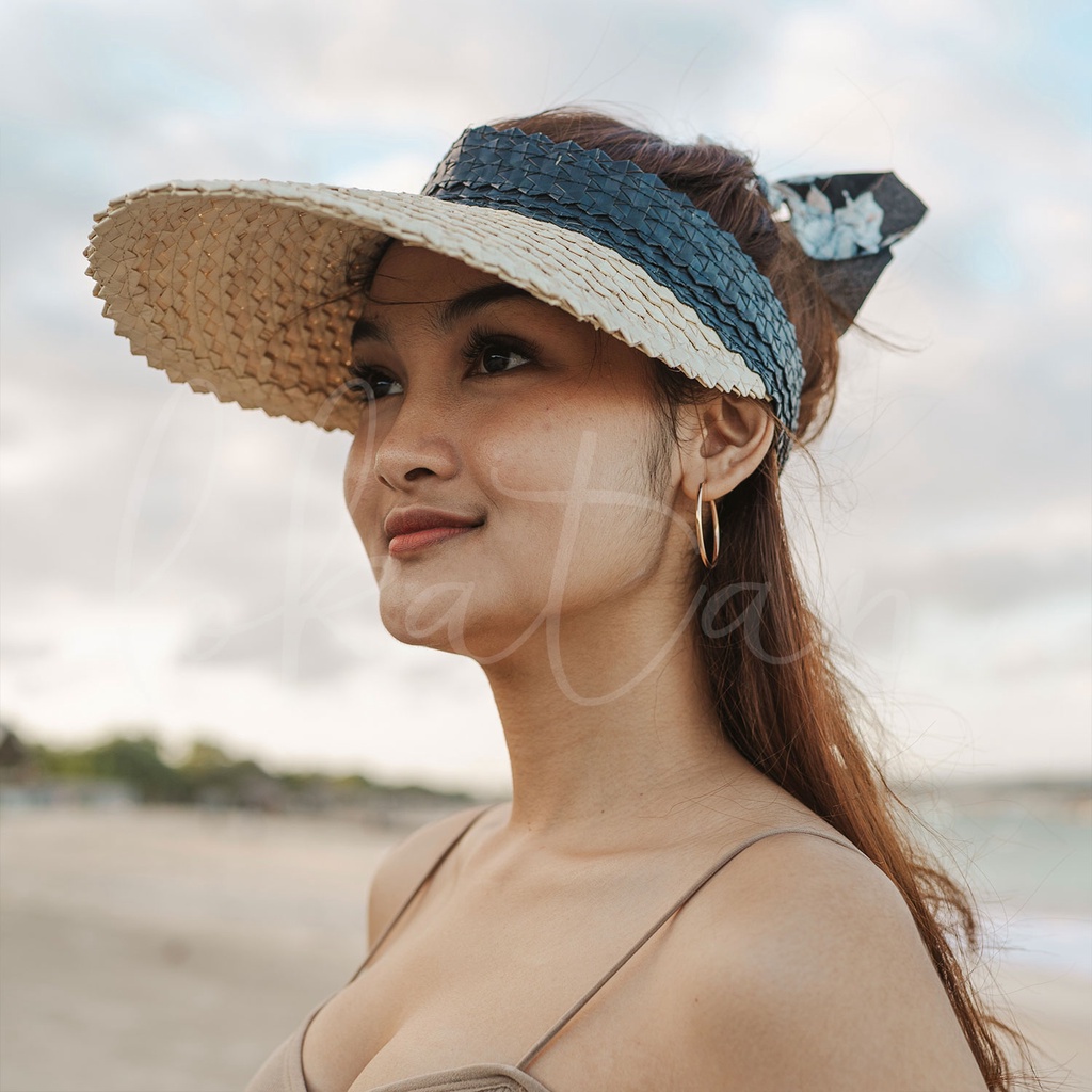 Jual Palm Leaf Sun Visor - Topi Anyaman Lontar Bali | Topi Pantai ...