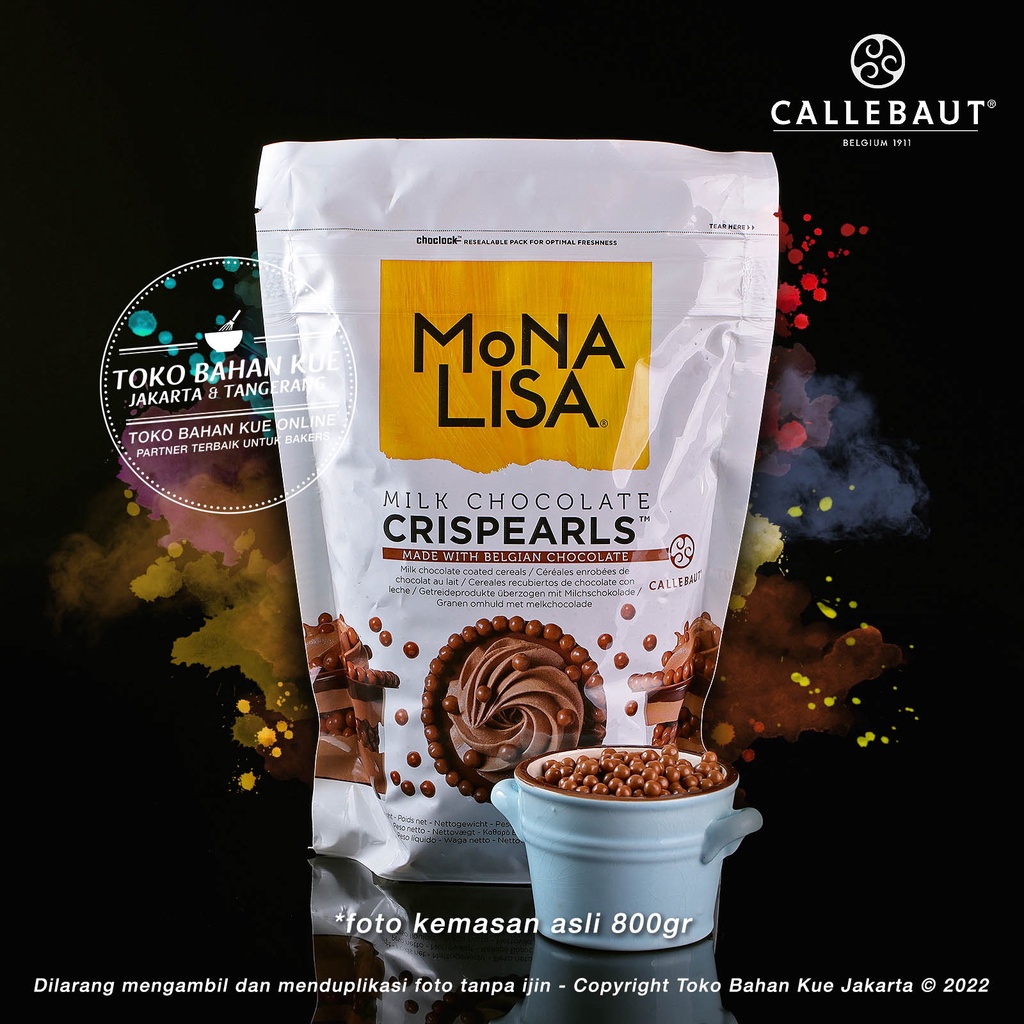 Jual MonaLisa Crispearls Milk 800gr Kemasan Asli Barry Callebaut Crispy ...