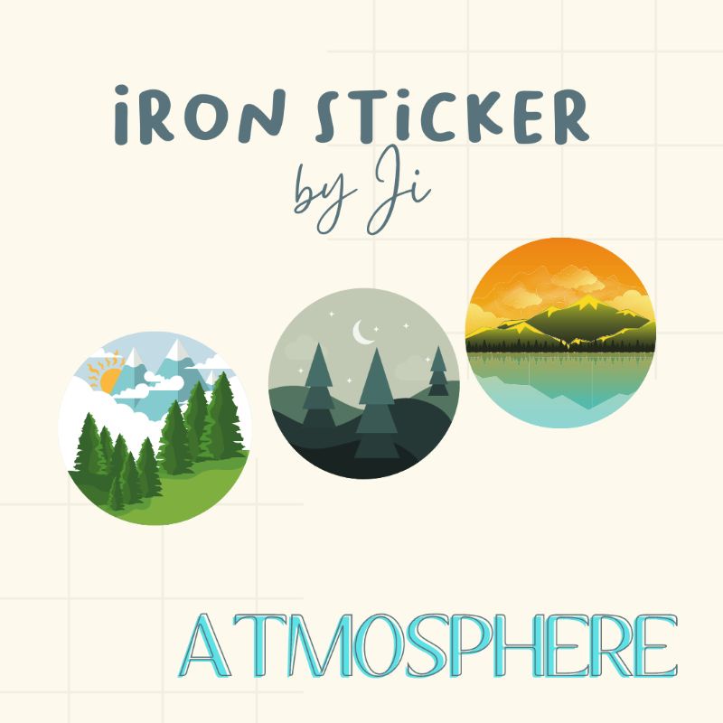 Jual Iron Sticker - Stiker Kain (Atmosphere edition) | Shopee Indonesia