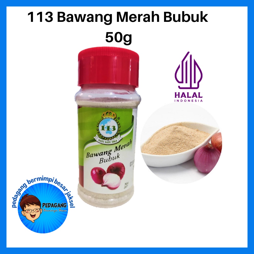 Jual 113 Bawang Merah Bubuk 50g / Bumbu Dapur / Penyedap Rasa/ Rempah ...