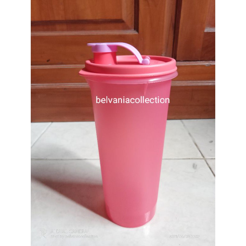 Jual Botol minum slim line peach 1 liter tupperware | Shopee Indonesia