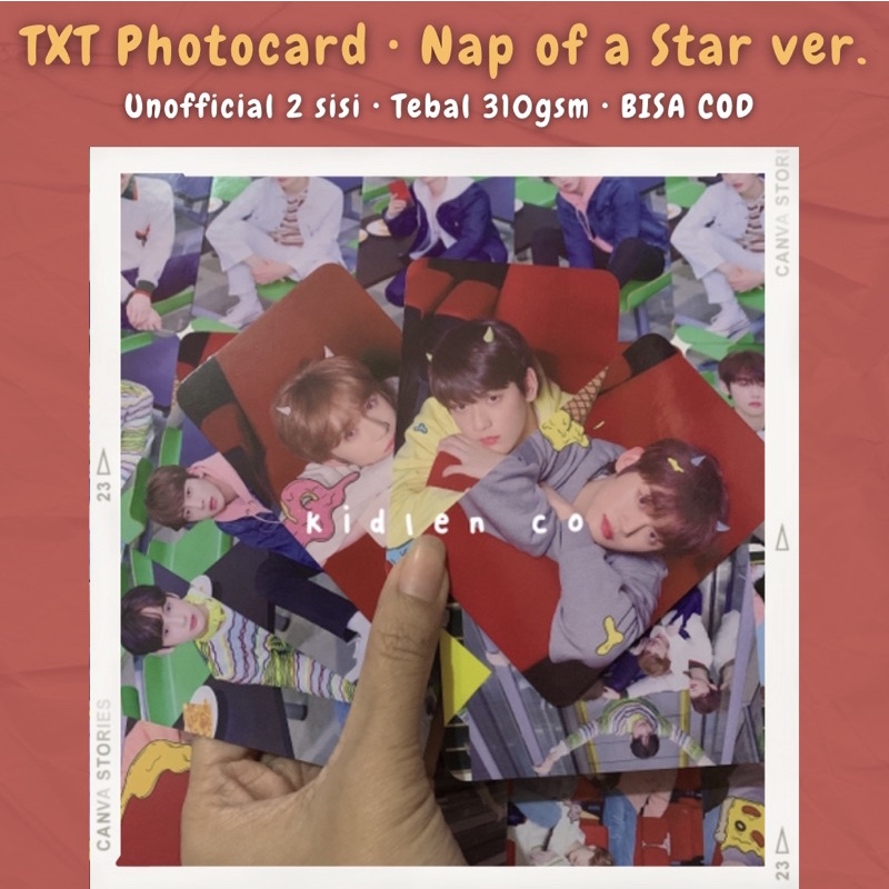 Jual [MIN 3] NAP OF A STAR ♡ txt unofficial premium photocard 310 gsm 2 ...