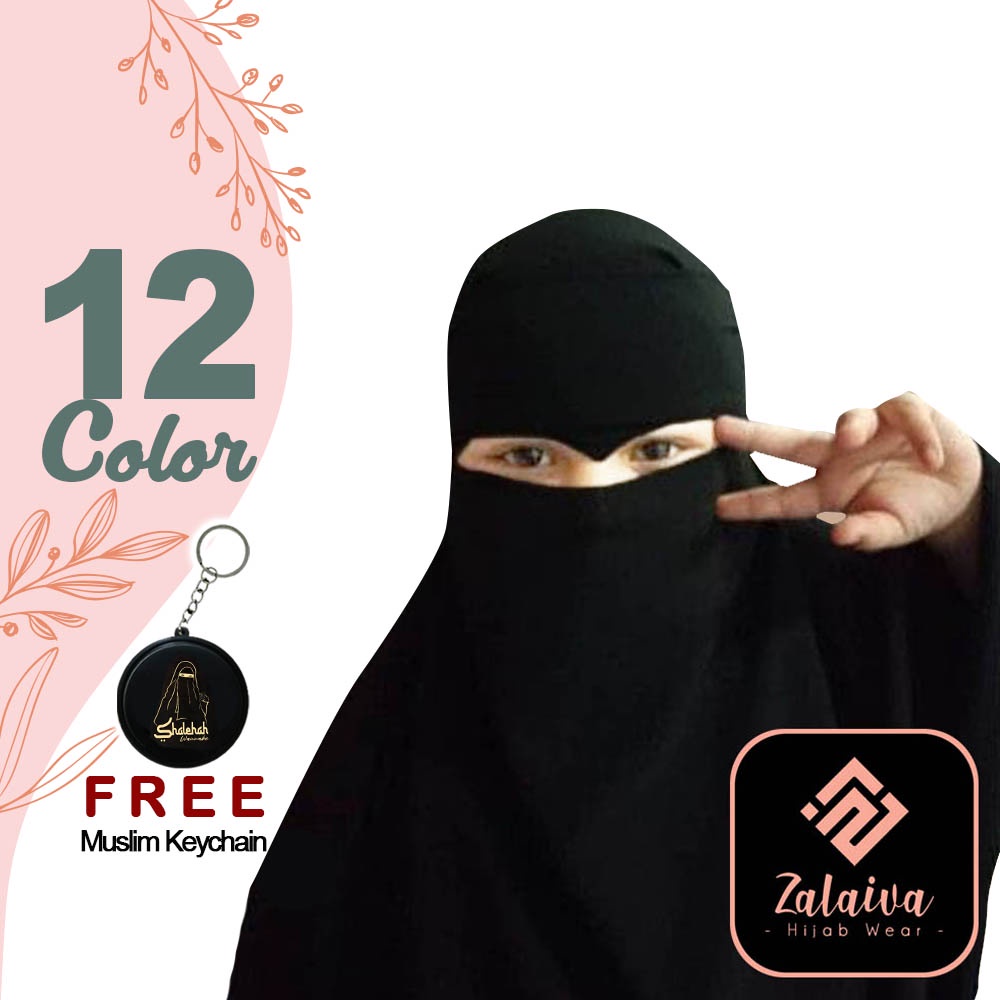 Jual Cadar Anak Mata Elang 2 Layer Eagle Eye Niqab V-Shape Anak Niqab ...