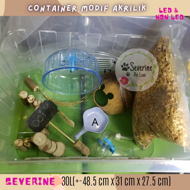 Jual kontainer box modif Akrilik Container kandang hamster komplit ...