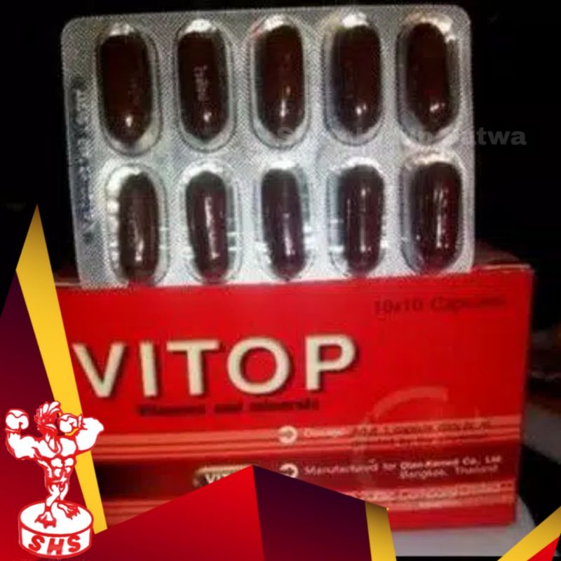 Jual Vitop vitamin obat ayam harga per strip 10 kapsul,bukan 1box ...
