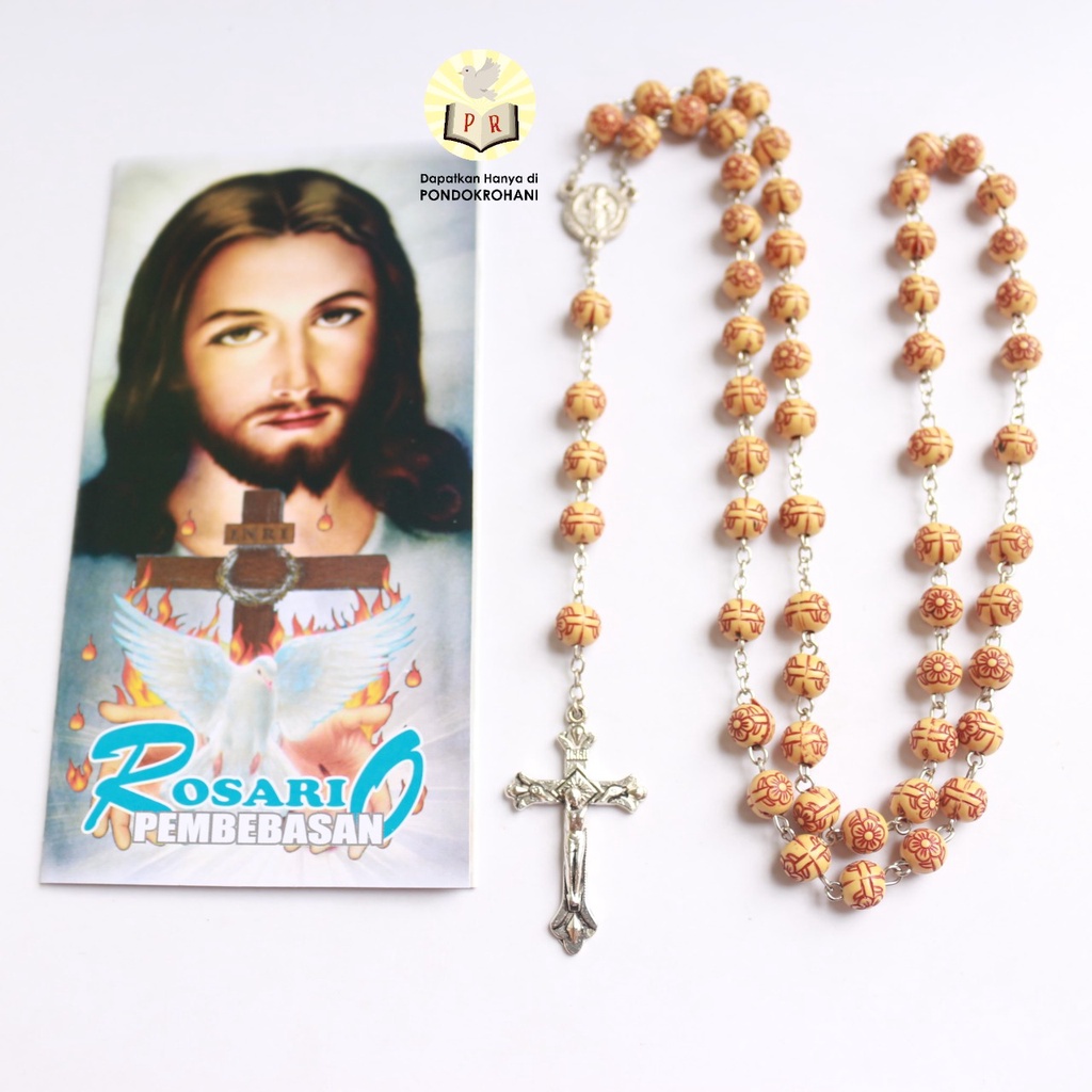 Jual Paket Rosario dan Lembar Doa Rosario Pembebasan - Rosario Manik Motif | Shopee Indonesia