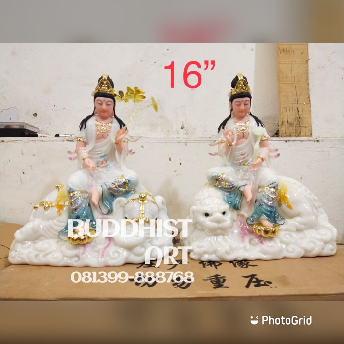 Jual Spesial - Patung Budha Wen Su Pu Sa Pu Sian Pu Sa Bhn Mammer Putih ...