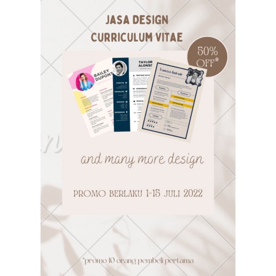 Jual Design CV Template Resume | Shopee Indonesia