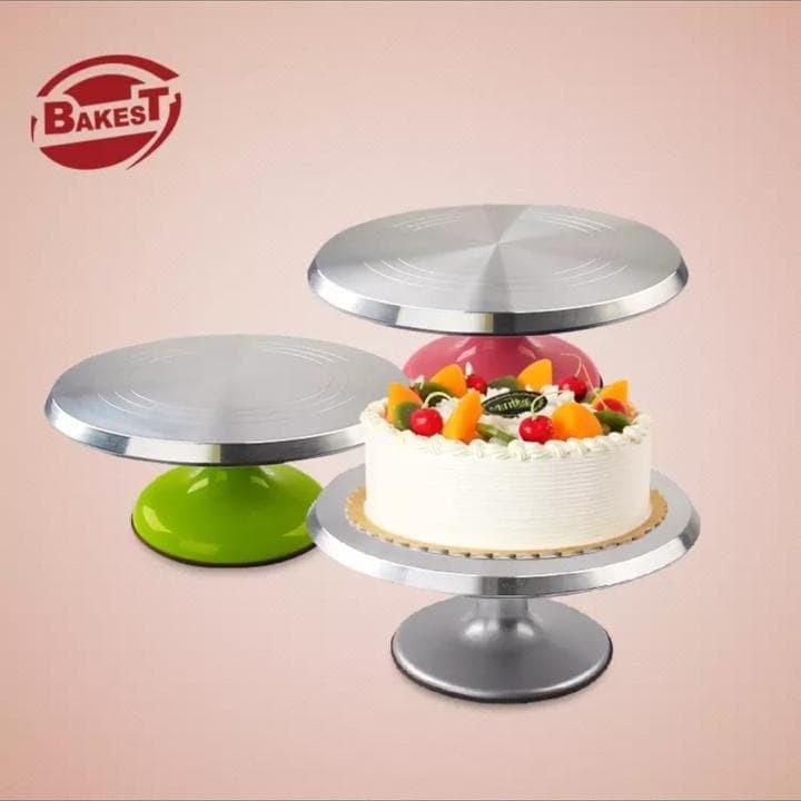 Jual Bakest pro 12" Revolving cake stand 9130/ Meja putar stainles ...