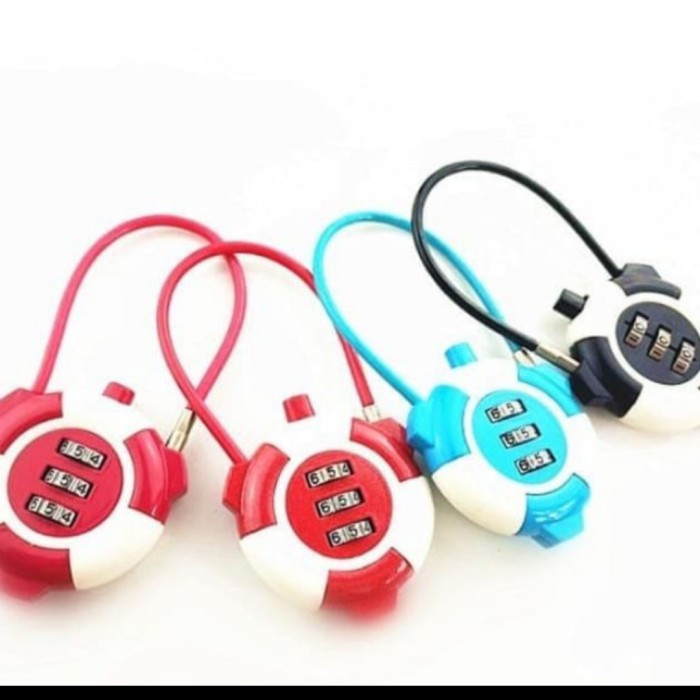 Jual Gembok sepeda lipat anti maling gembok angka nomer kombinasi koper ...