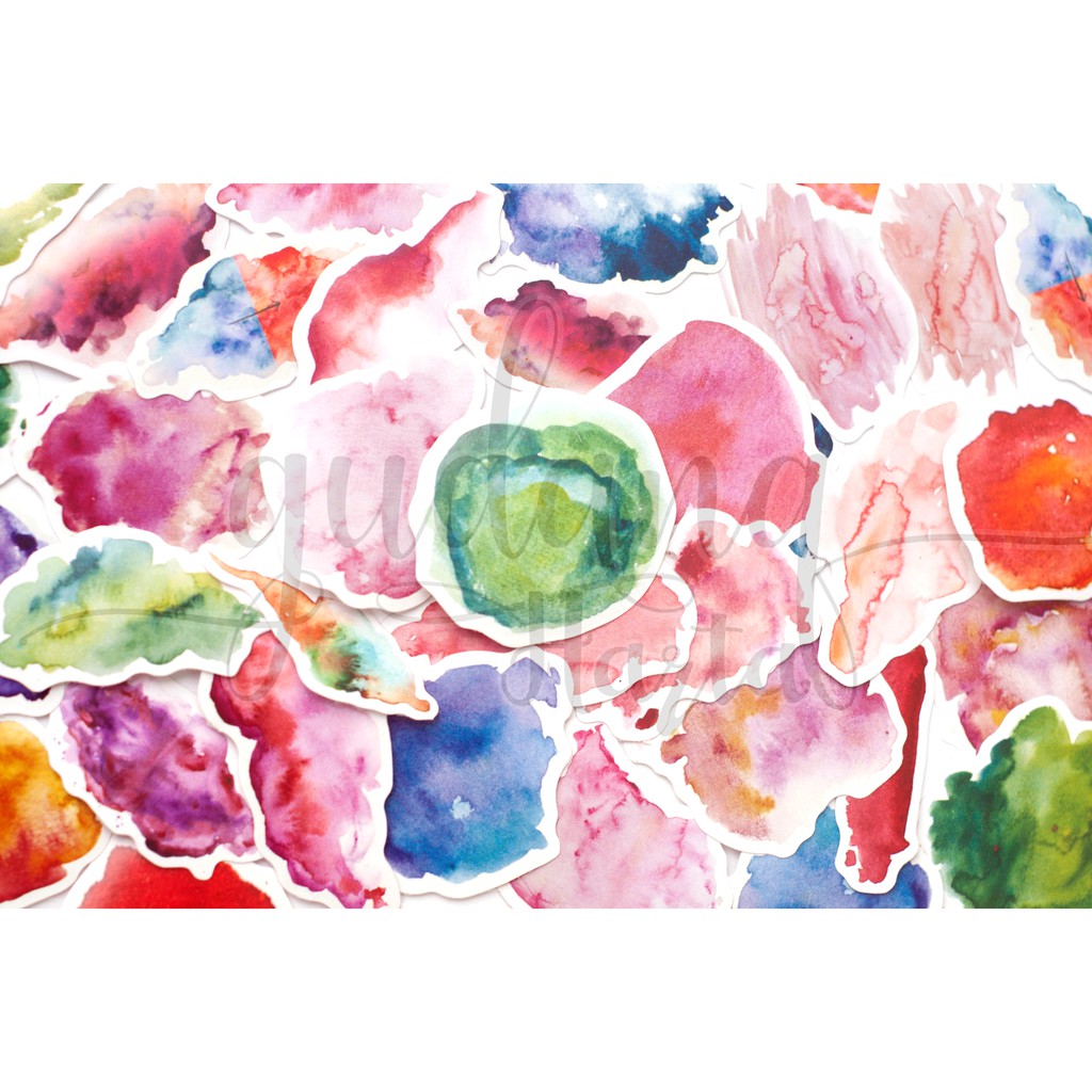 Jual Stiker Tinta Cat Air Warna Warni Lucu Sticker DIY Scrapbook GH ...