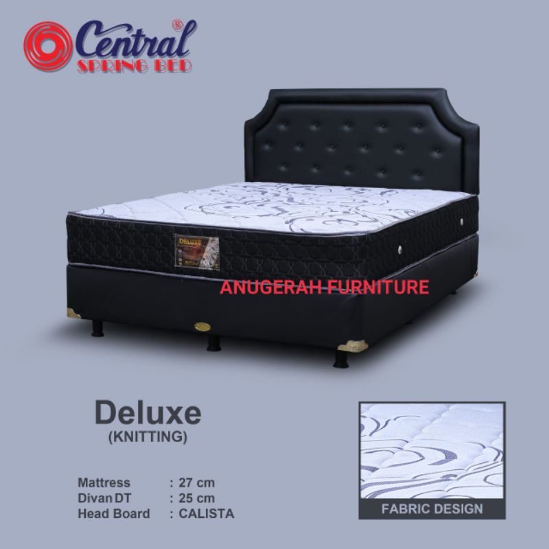 Jual Central Spring Bed Deluxe Full Set 90/ 100/ 120/ 140/ 160/ 180 ...