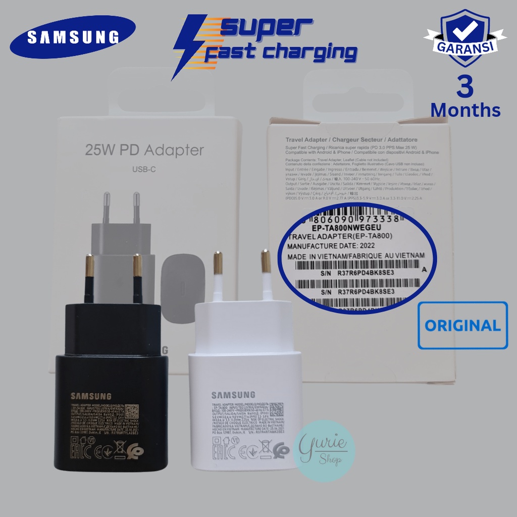 Jual ADAPTER CHARGER SAMSUNG 25W 45W ORIGINAL 100% SUPER FAST CHARGING ...