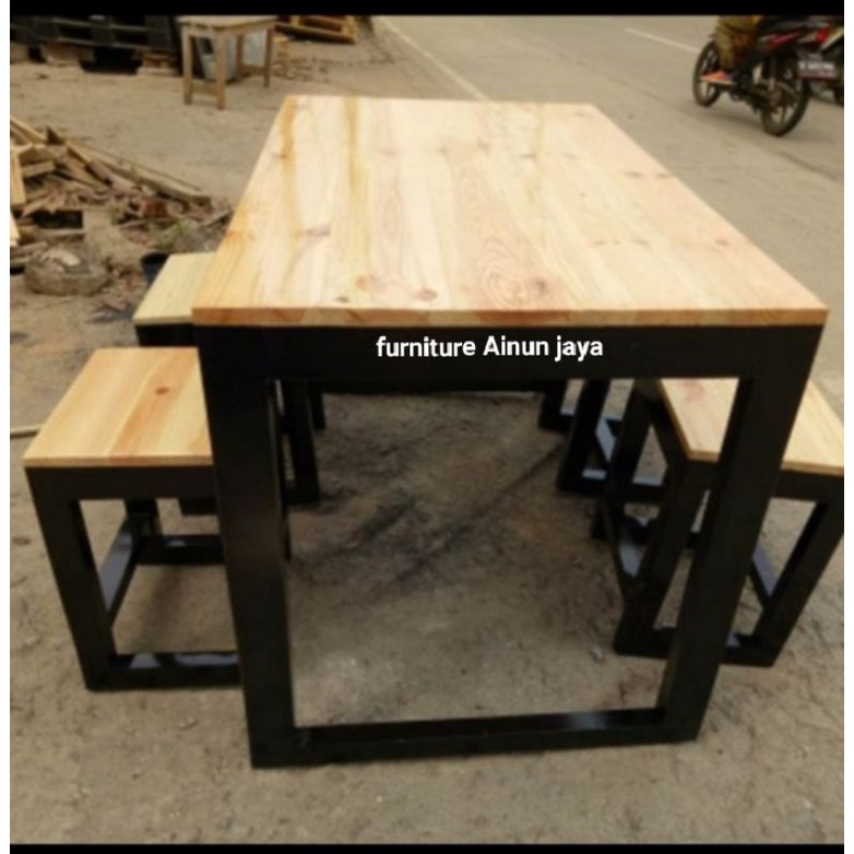 Jual meja set cafe resto warkop warung bakso dll. 1 meja 4 kursi ...