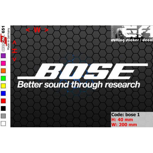 Jual ea cutting sticker / decal Code: bose 1 ( sponsor logo ) | Shopee ...
