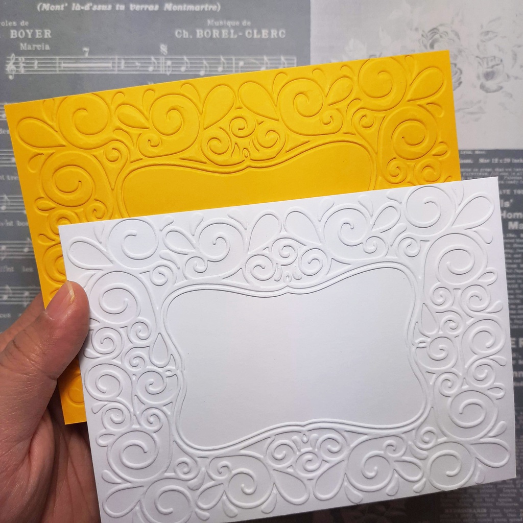 Jual Emboss Paper - SWIRL FRAME - Embossing Folder Kertas Timbul ...