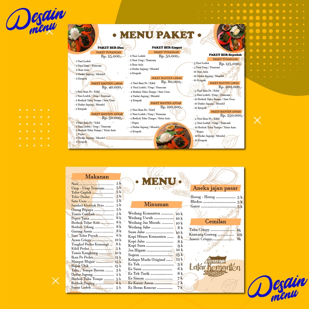Jual JASA DESAIN MENU MURAH 1 HARI KERJA | Shopee Indonesia