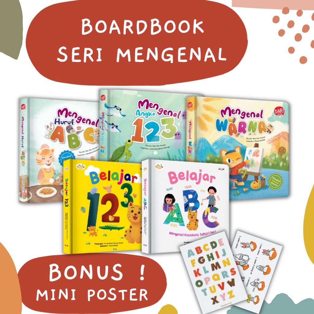Jual Boardbook Original Mizan - Seri Mengenal Angka 123 , Mengenal ...