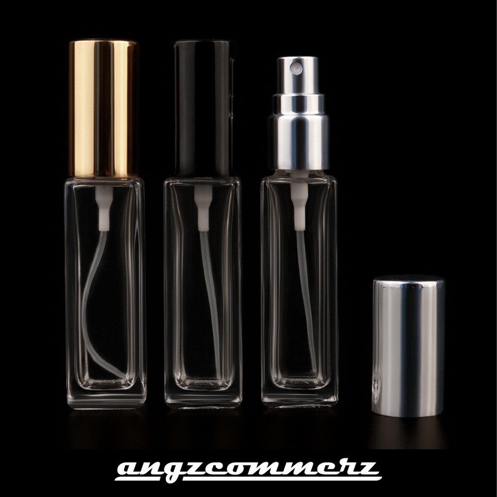 Jual Botol Parfum Kotak Kaca Refill Premium Clear Square Glass Bottle ...