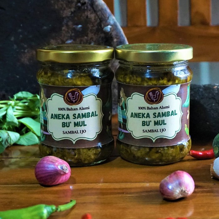 Jual SAMBAL IJO BU' MUL KHAS PADANG / GLASS JAR / NETTO 200 gr | Shopee ...