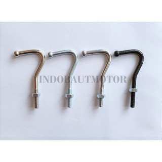 Jual Gantungan Barang Warna Putih Galvanis Kait Cantolan Besi Baut 10 ...