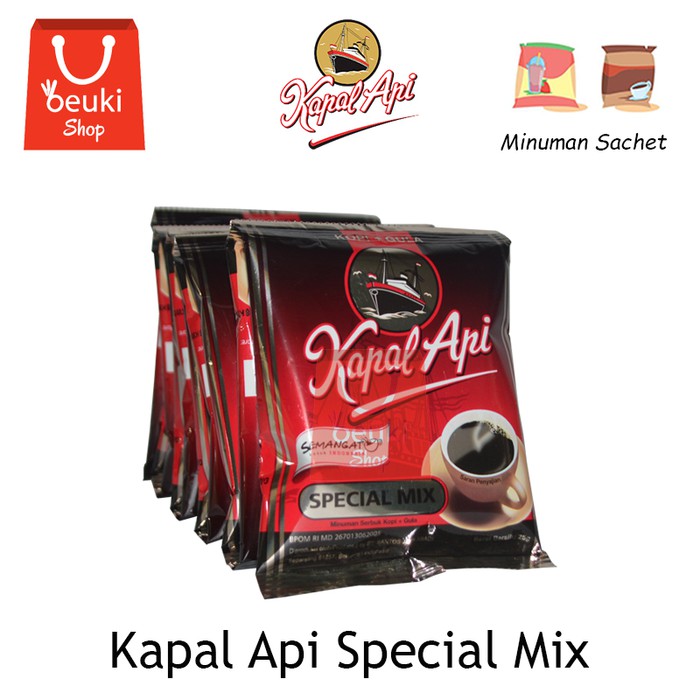 Jual Kapal Api Special Mix Kopi Hitam Spesial Kopi Bubuk - 10pcs x 25gr ...
