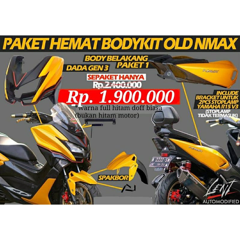 Jual PAKET HEMAT BODYKIT FULLSET GEN 3 OLD NMAX ORIGINAL BY LENT ...