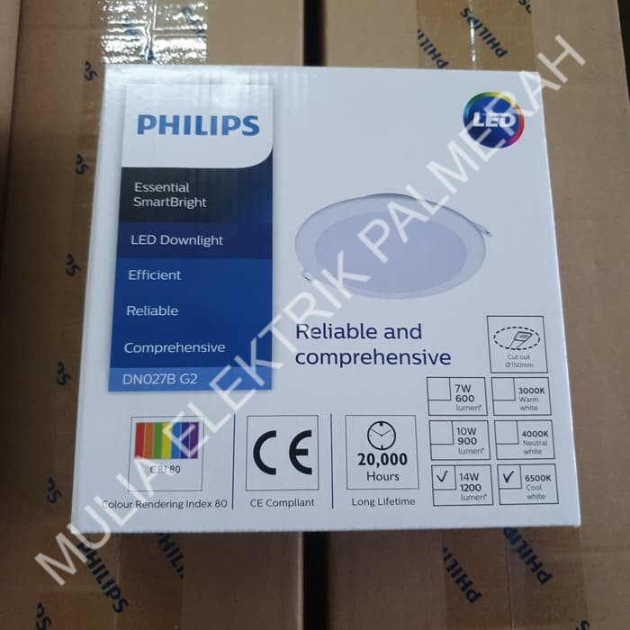 Jual LAMPU DOWNLIGHT LED PHILIPS DN027B DN 027 B 14W 14WATT 6" 6 INCH ...