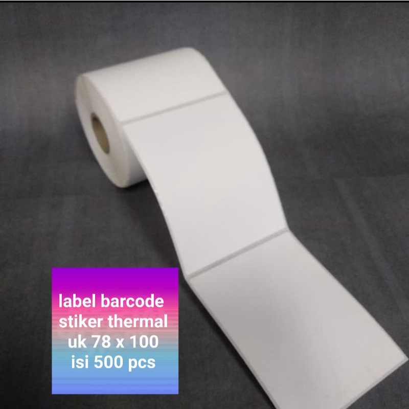 Jual LABEL BARCODE THERMAL 78X100 MM / 78X100MM / 80 x 100 mm / 4" x 3 ...