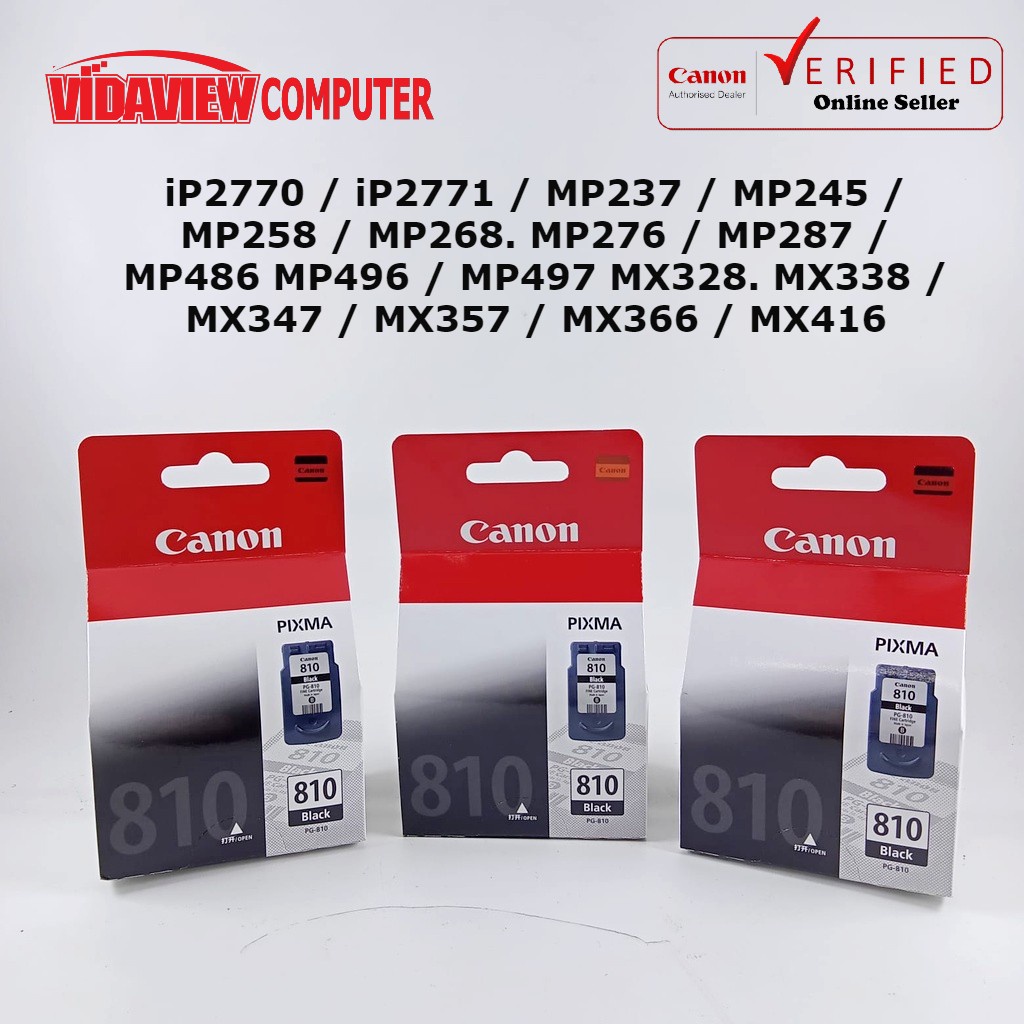 Jual CATRIDGE CANON 810 BLACK & 811 COLOR ORIGINAL UNTUK PRINTER CANON ...