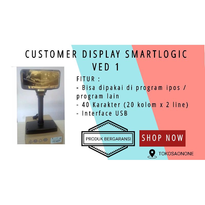 Jual POS CUSTOMER DISPLAY SMARTLOGIC VED 1 | Shopee Indonesia