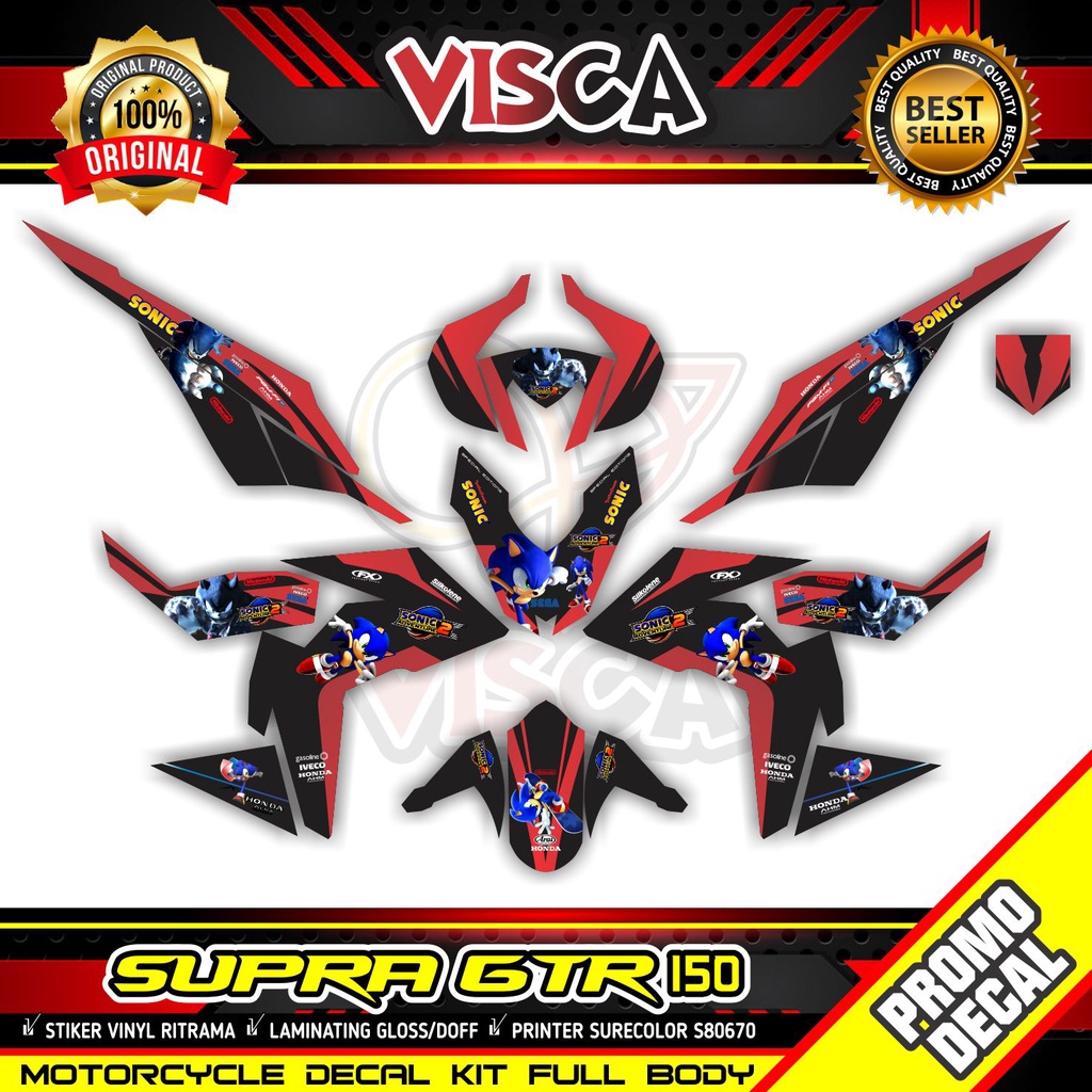 Jual Decal Supra GTR 150 Sticker GTR 150 Stiker GTR 150 Full body motif ...