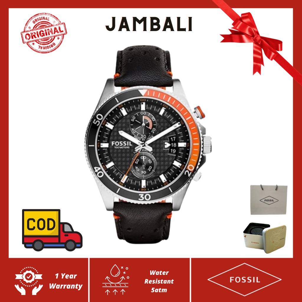 Jual Jam Tangan Pria bahan Kulit Fossil CH2953 Original Chrono dan tanggal aktif | Shopee Indonesia