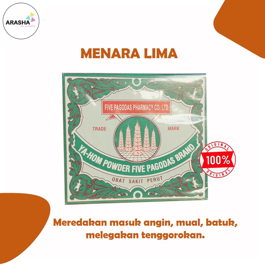 Jual MENARA LIMA PUYER CAP PAGODA Obat Masuk Angin/Mual/Mengurangi ...